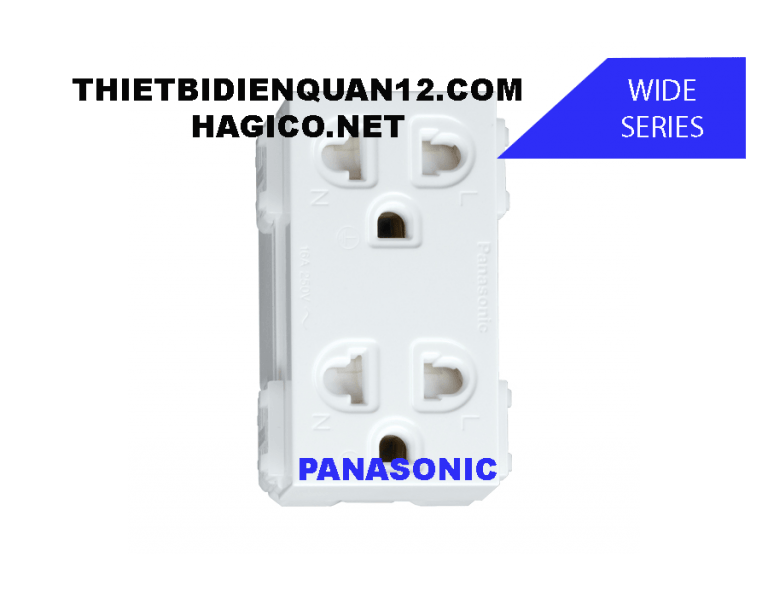 Ổ CẮM ĐÔI 3 CHẤU PANASONIC WIDE WEV1582SW